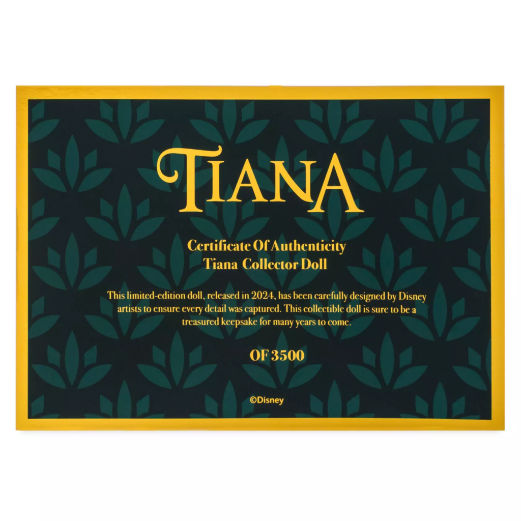 Tiana Limited Edition Doll 2024 – Tiana's Bayou Adventure - Magical Mouse